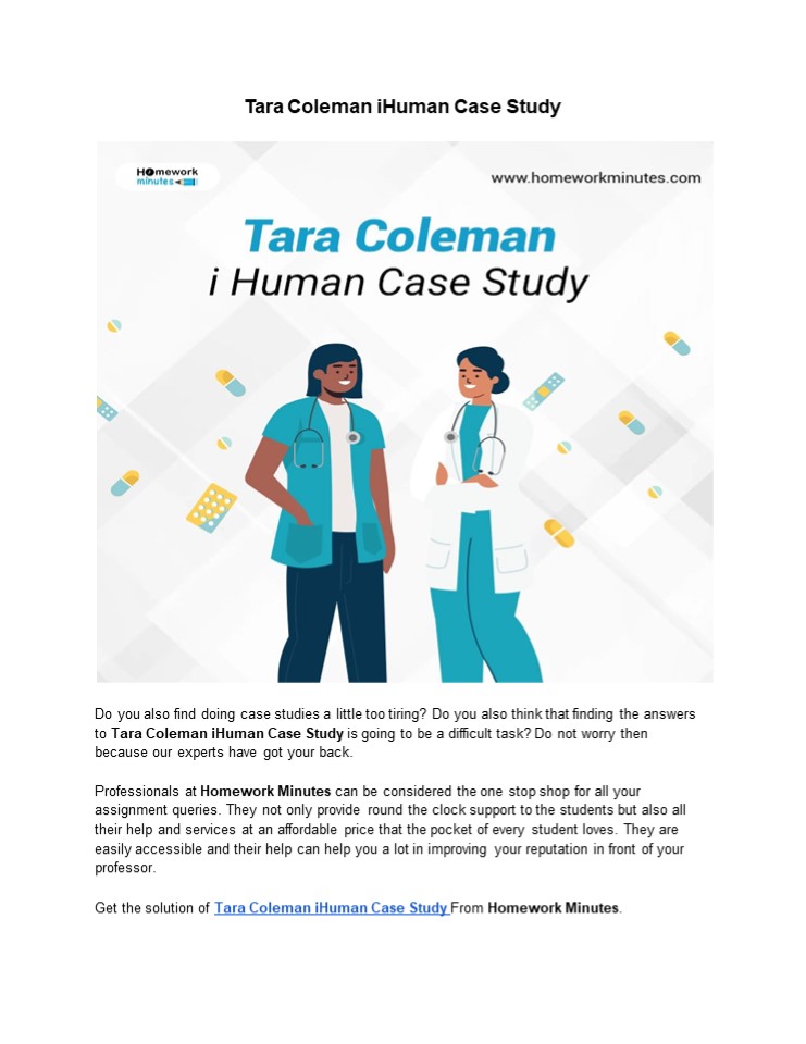 Tara Coleman iHuman Case Study presentation | free to download