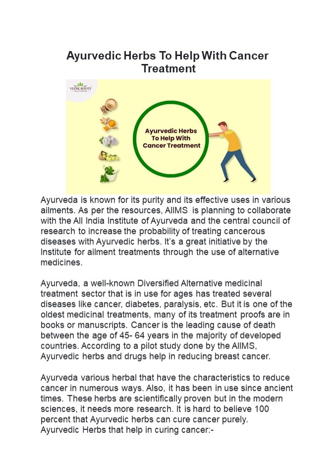 Ayurvedic Herbs To Help With Cancer Treatment presentation | free to download