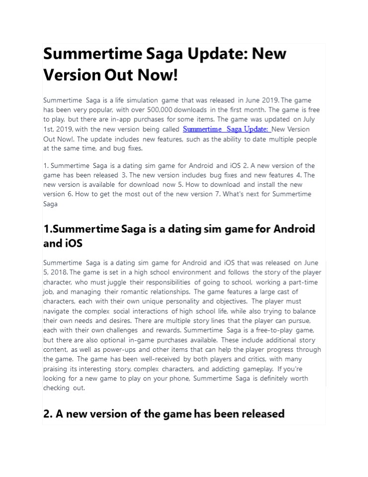 PPT – Summertime Saga Update: New Version Out Now! PowerPoint ...