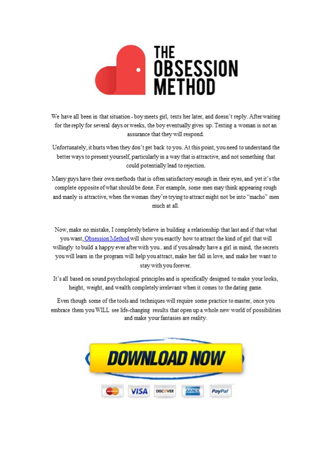 Obsession Method PDF Book Kate Spring Download presentation | free to ...