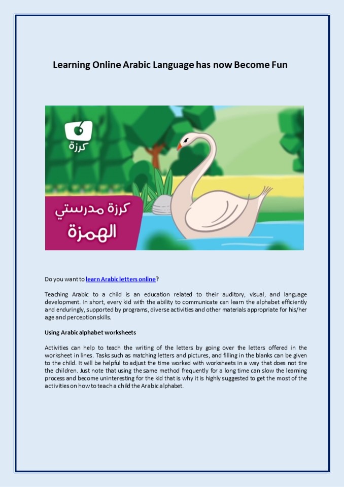PPT – Learning Online Arabic Language has now Become Fun PowerPoint ...