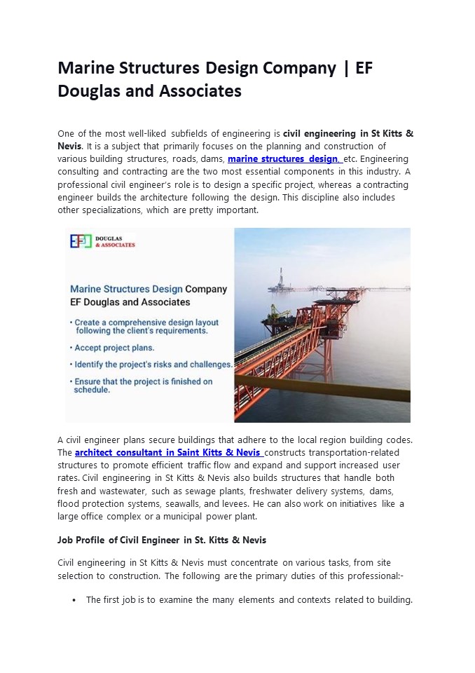 PPT – Marine Structures Design Company | EF Douglas and Associates ...