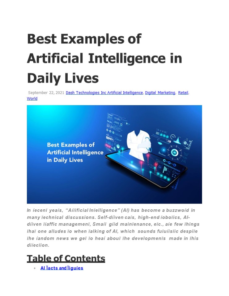 PPT – Best Examples of Artificial Intelligence in Daily Lives ...