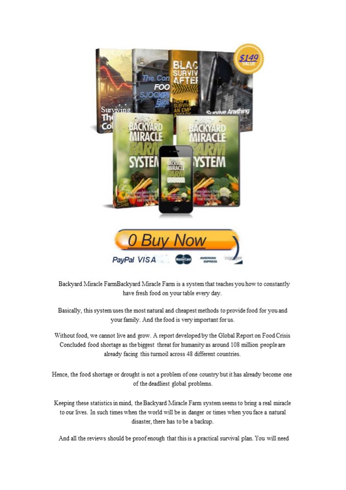 Backyard Miracle Farm System PDF Blueprint presentation | free to download