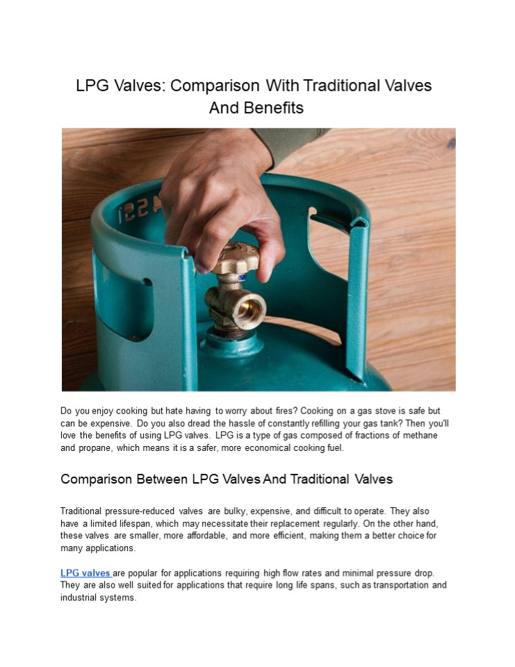 PPT – LPG Valves: Comparison With Traditional Valves And Benefits ...