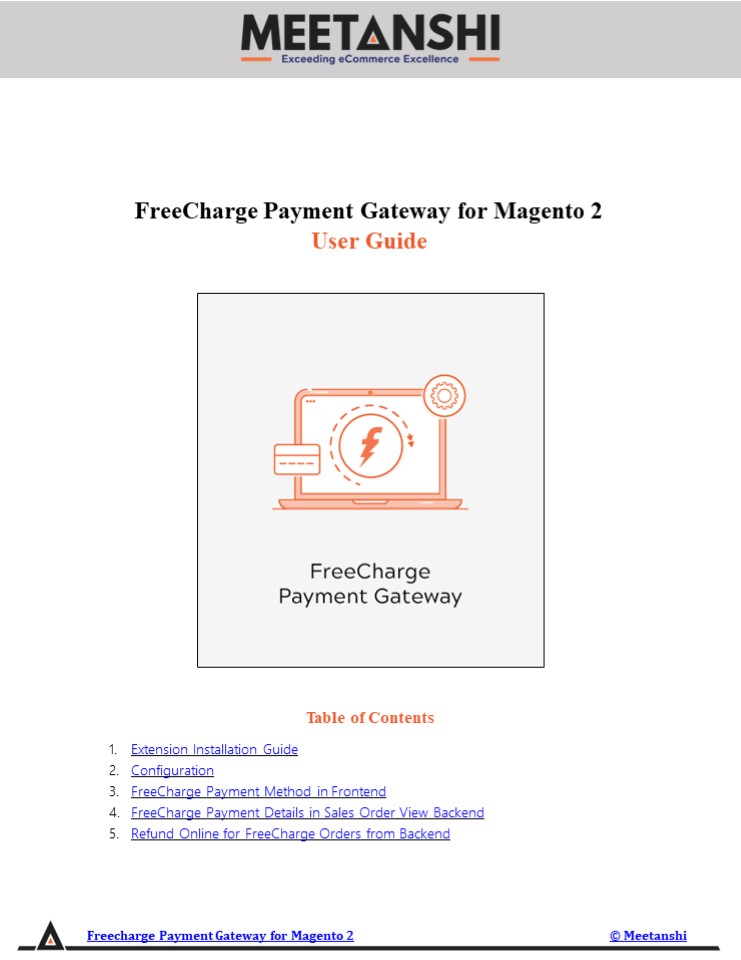 Magento 2 FreeCharge Payment Gateway presentation | free to download