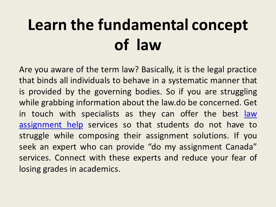 PPT – Fundamental concept of law PowerPoint presentation | free to ...