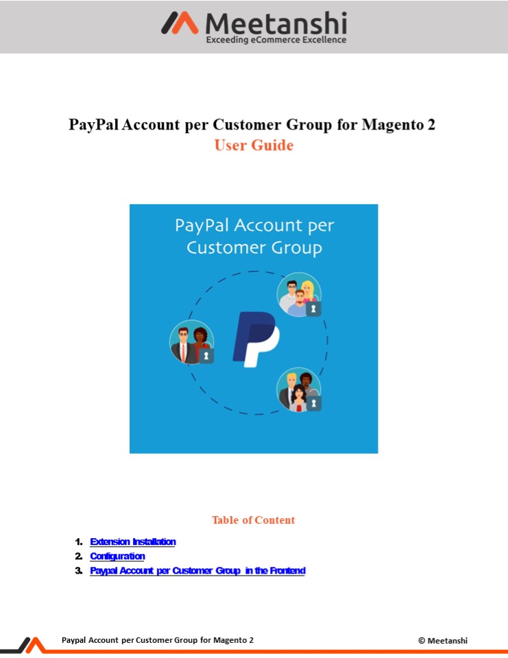 Magento 2 PayPal Account per Customer Group presentation | free to download