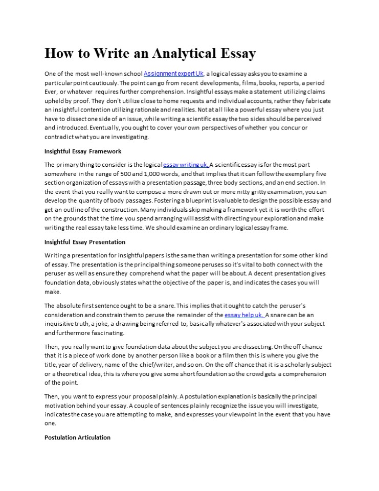 PPT – How to Write an Analytical Essay PowerPoint presentation | free ...