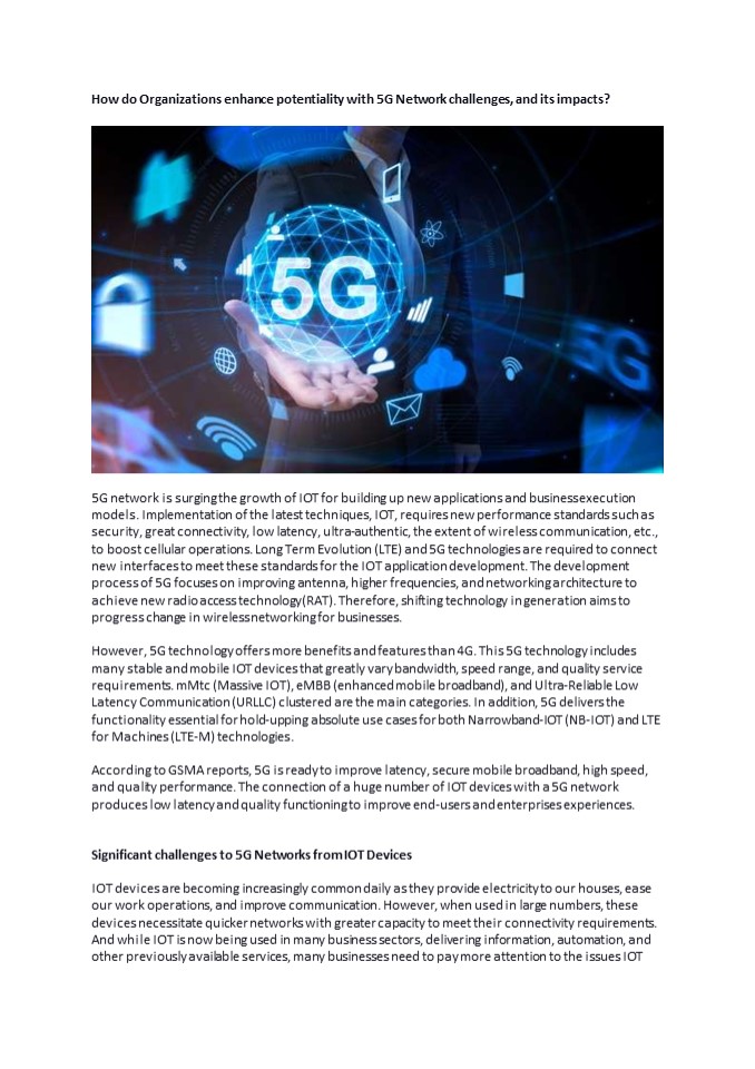 PPT – How do Organizations enhance potentiality with 5G Network ...