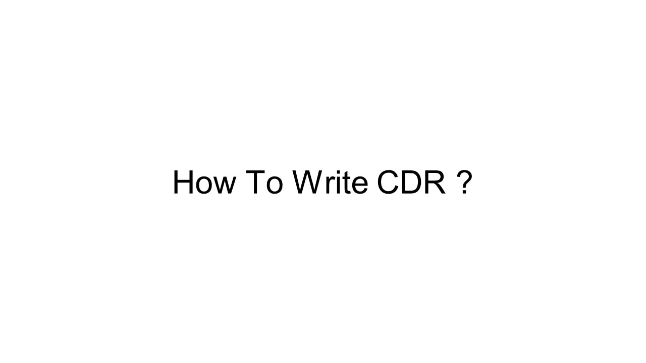 PPT – How to write CDR PowerPoint presentation | free to download - id ...