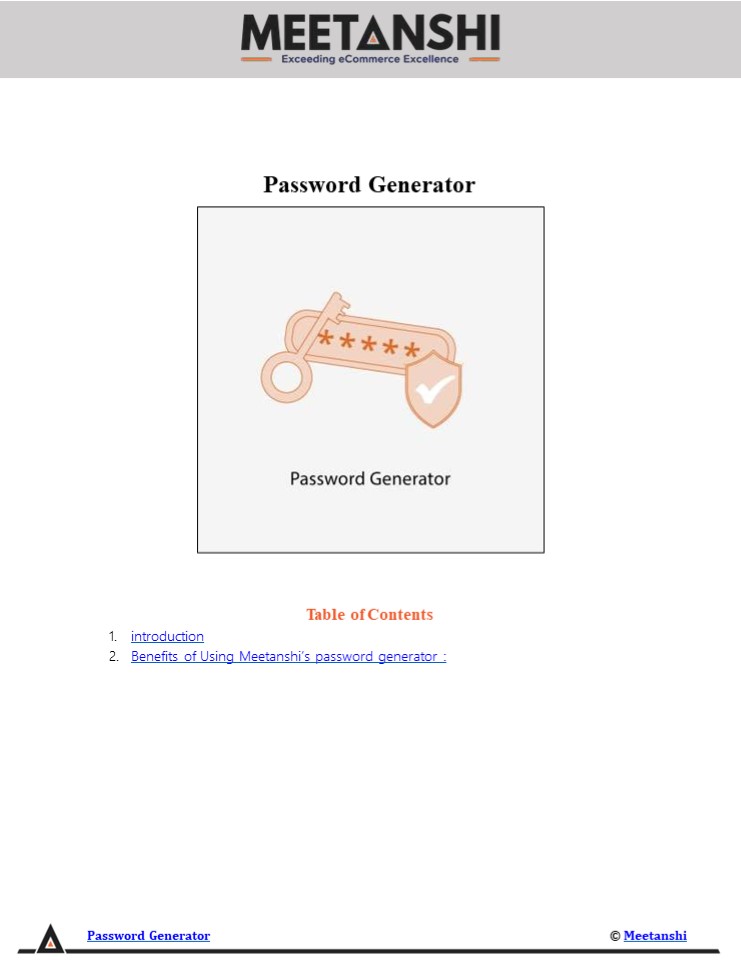 Password Generator presentation | free to download