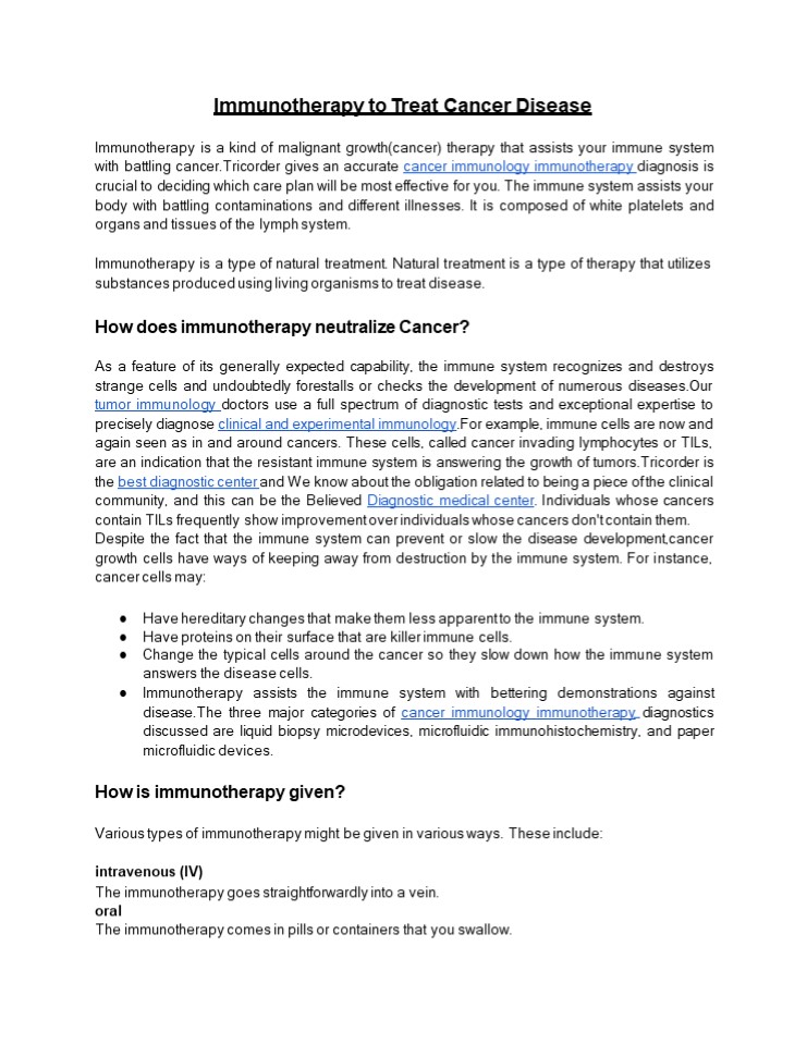 PPT – Immunotherapy to Treat Cancer Disease PowerPoint presentation ...