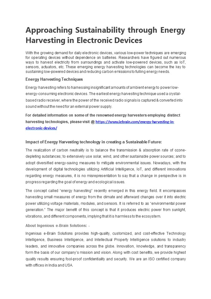 PPT – Sustainable Energy Harvesting Service from IEBS PowerPoint ...