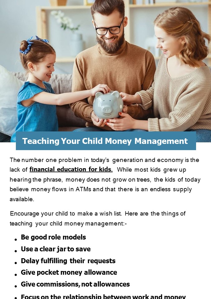 Teaching Your Child Money Management presentation | free to download