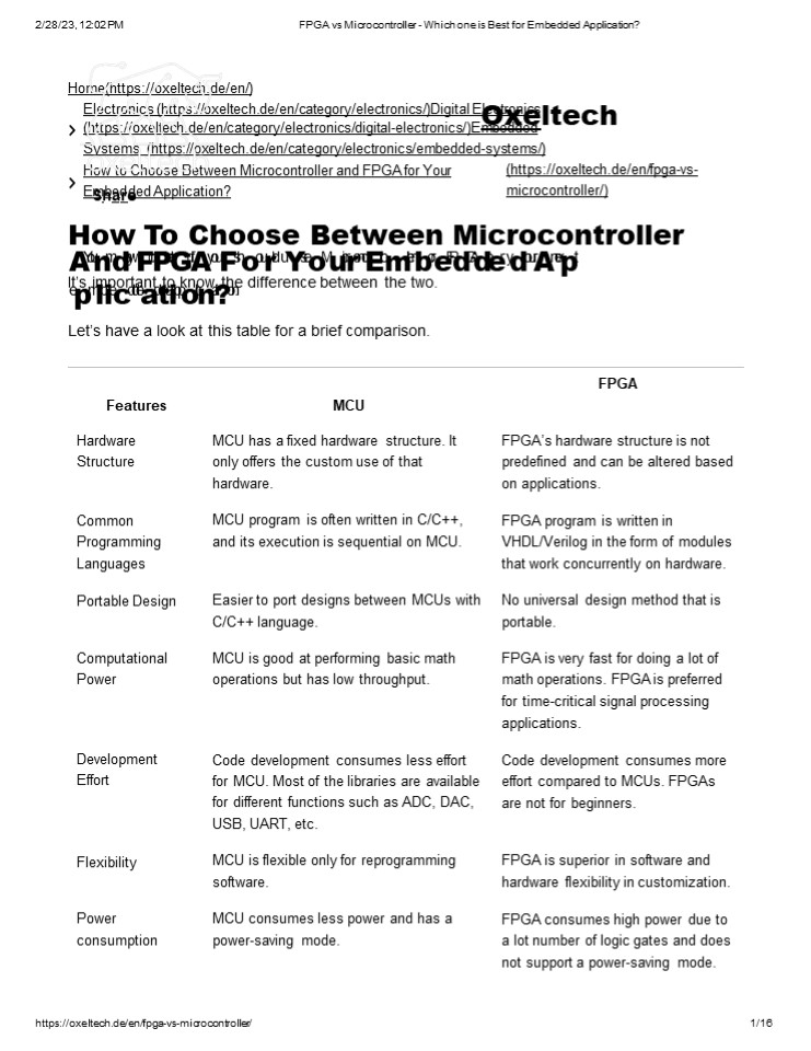 How To Choose Between Microcontroller And Fpga For Your Embedded Application Presentation
