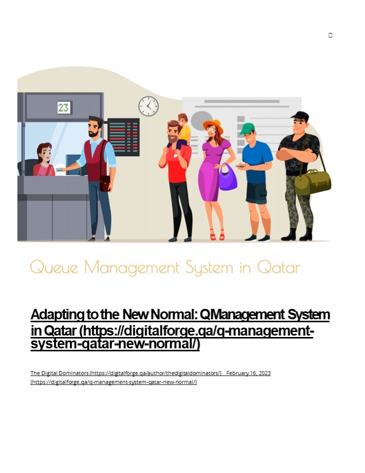 Queue Management Software Qatar by Digital Forge Marketing Agency ...