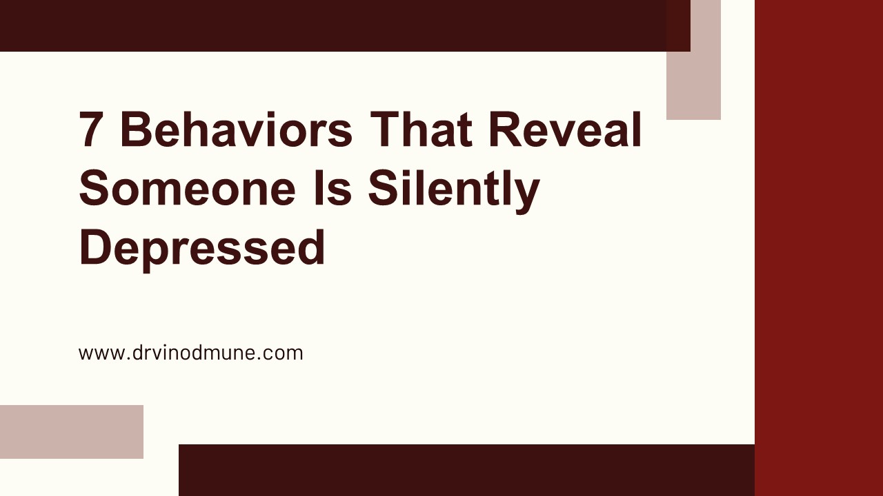7 Behaviors That Reveal Someone Is Silently Depressed presentation ...