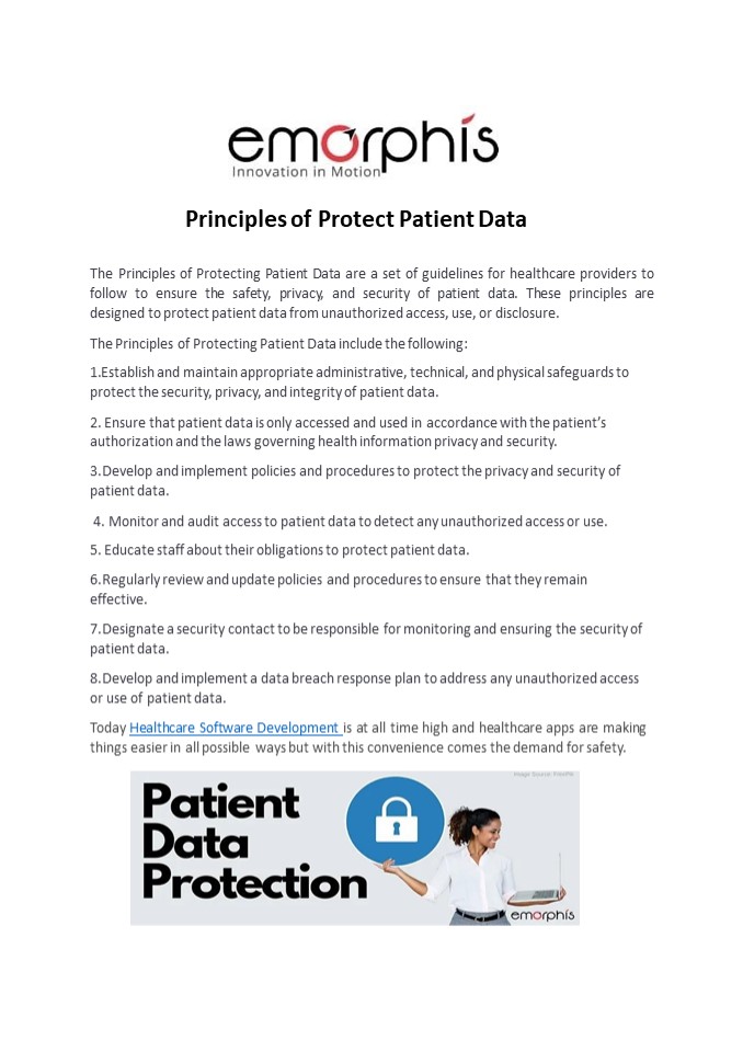 Principles of Protect Patient Data presentation | free to download