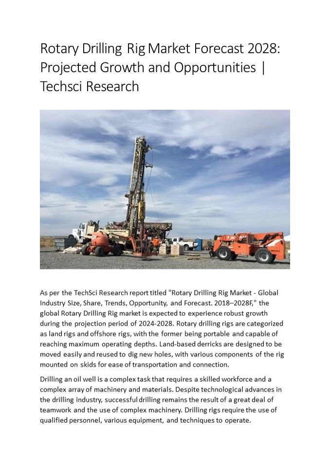Rotary Drilling Rig Market: Exploring Opportunities with Market Size ...