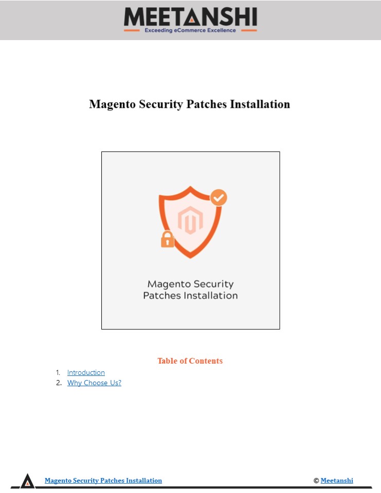 Magento Security Patches Installation Service presentation | free to ...