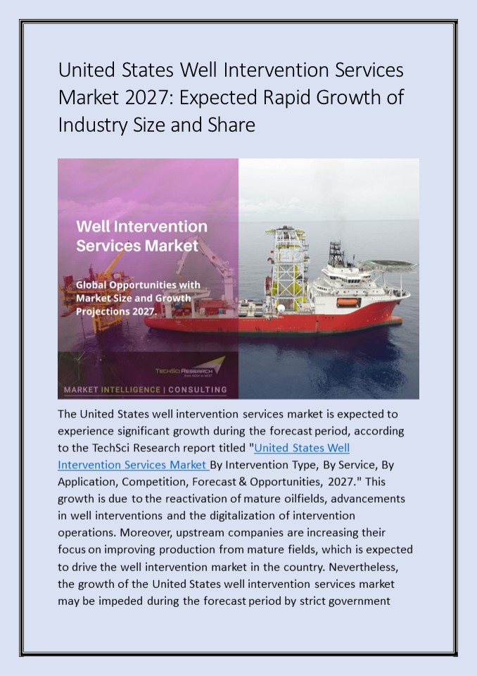 United States Well Intervention Services Market 2027: Future Growth and ...