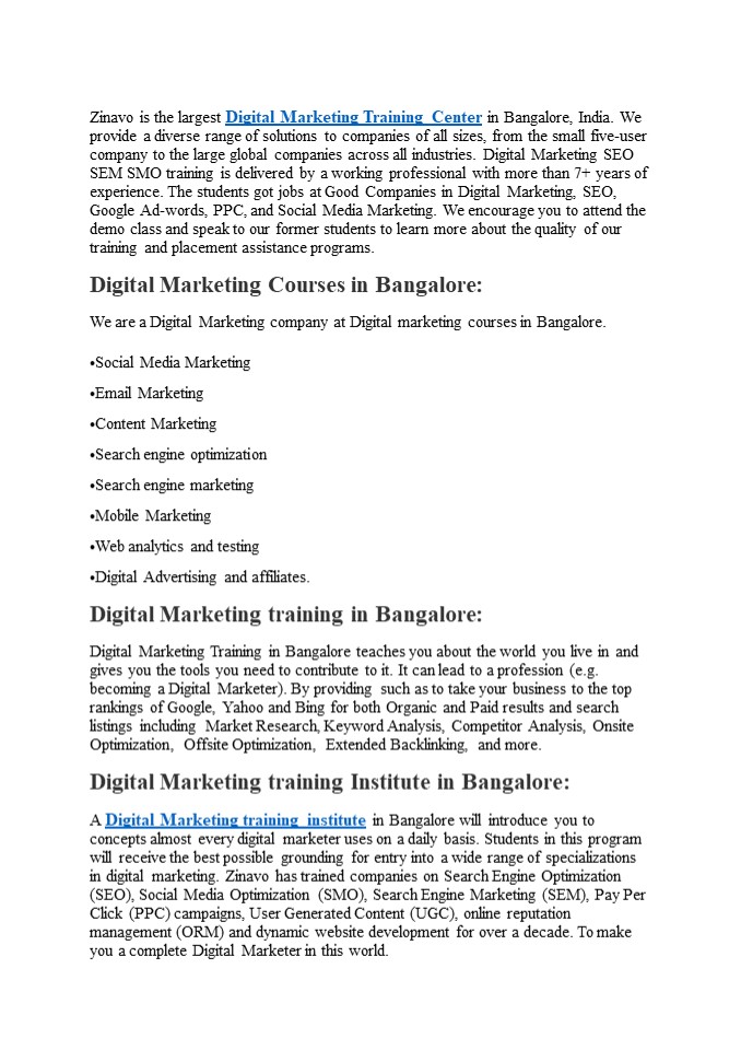 PPT – Digital Marketing Training in Bangalore PowerPoint presentation ...