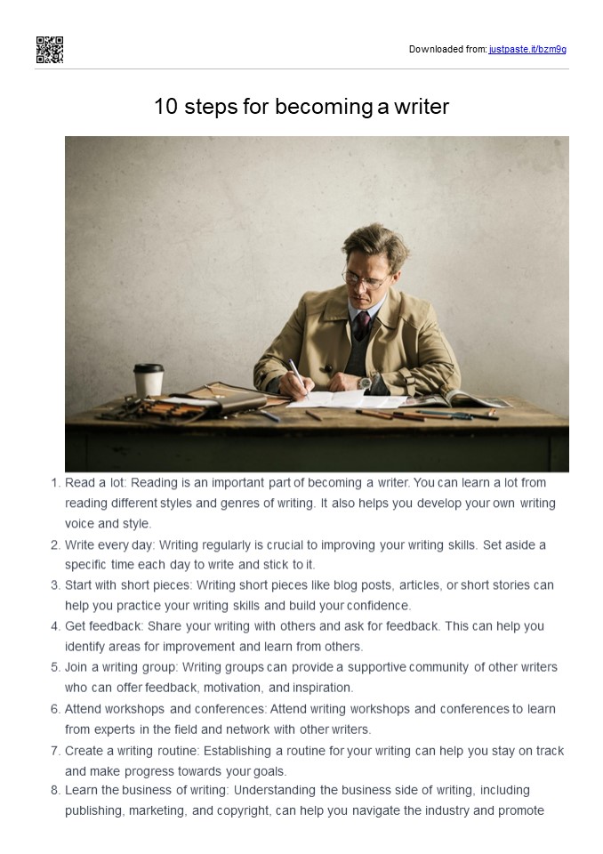 PPT – 10 steps for becoming a writer PowerPoint presentation | free to ...