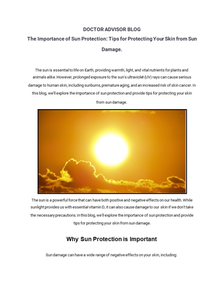 PPT – The Importance of Sun Protection: Tips for Protecting Your Skin ...