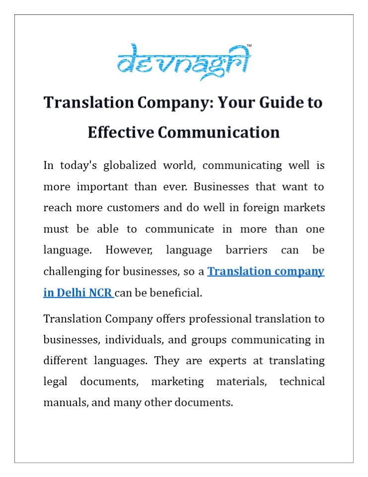 Translation Company: Your Guide to Effective Communication presentation ...