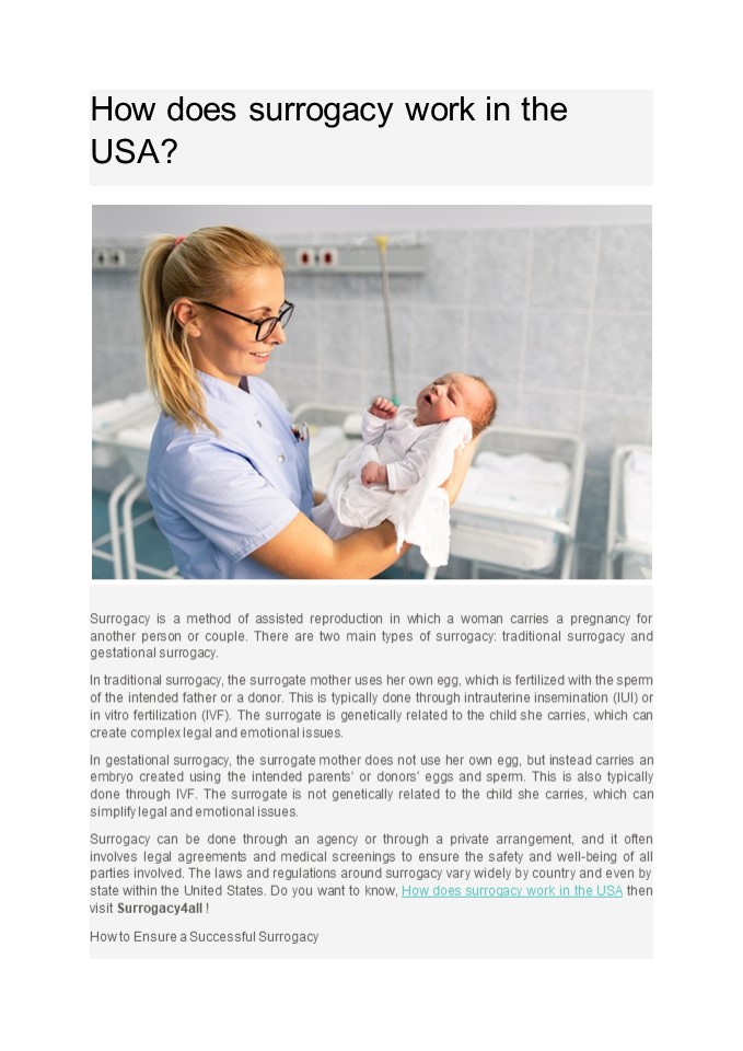 How does surrogacy work in the USA? (2) presentation | free to download