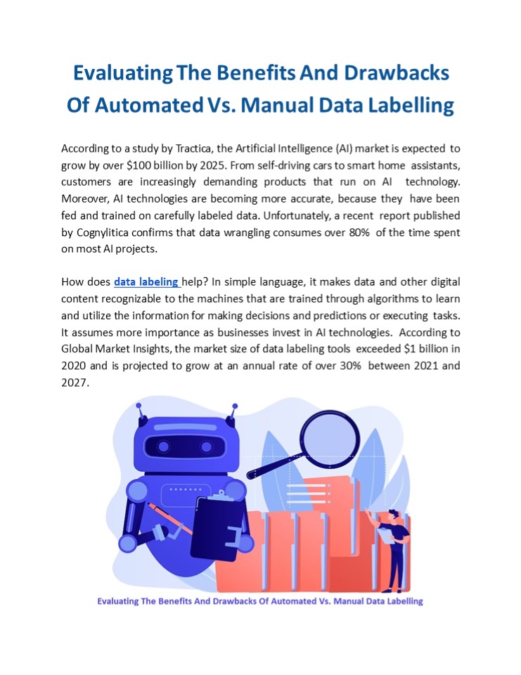 Evaluating The Benefits And Drawbacks Of Automated Vs. Manual Data Labelling presentation | free ...