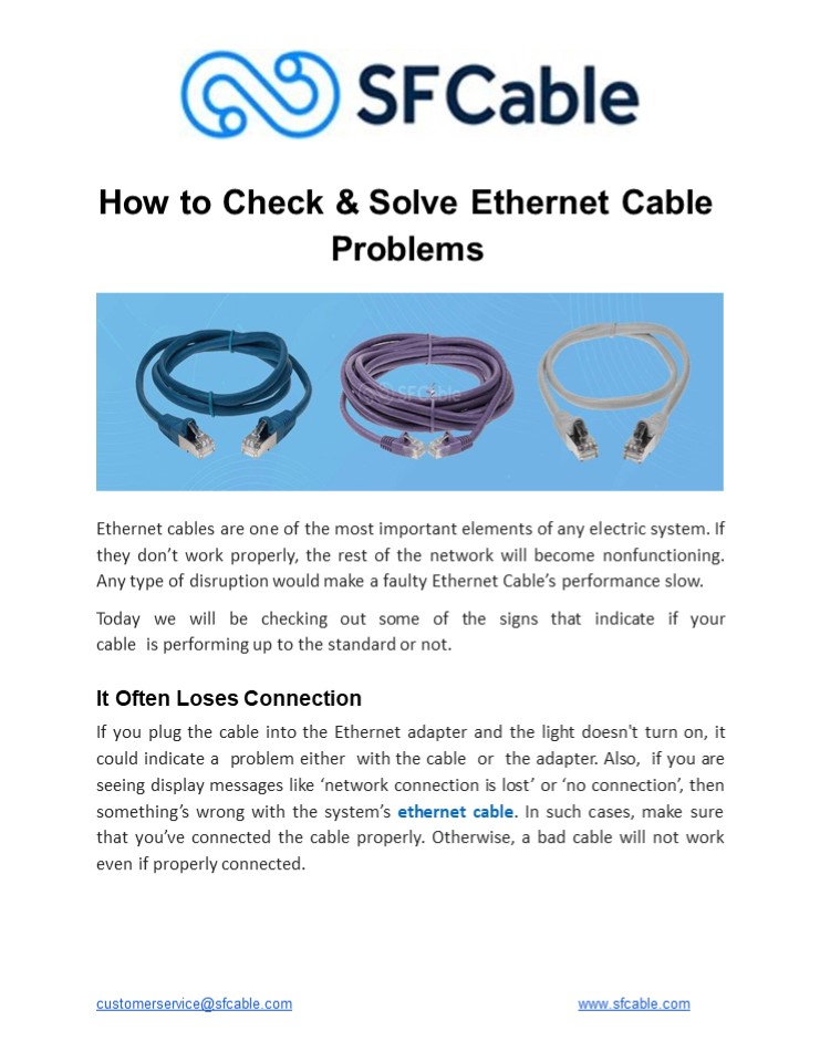How to Check & Solve Ethernet Cable Problems presentation | free to download