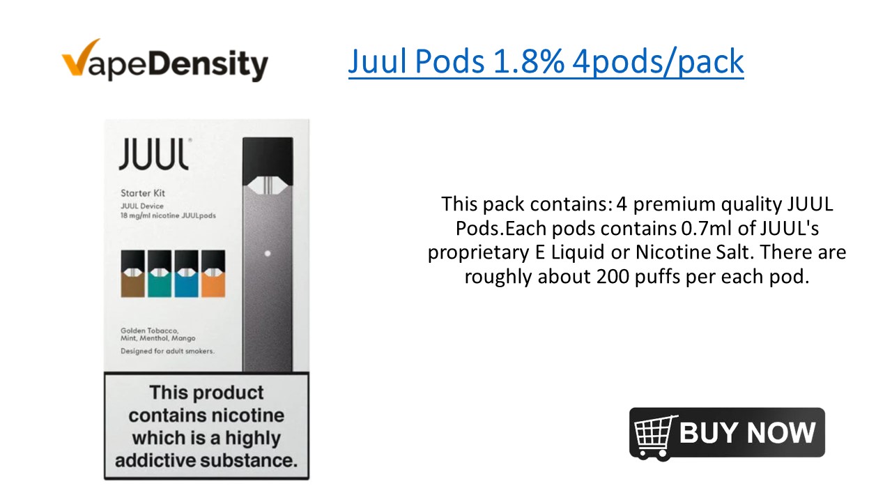 Juul Pods 1.8% 4pods/pack presentation | free to download