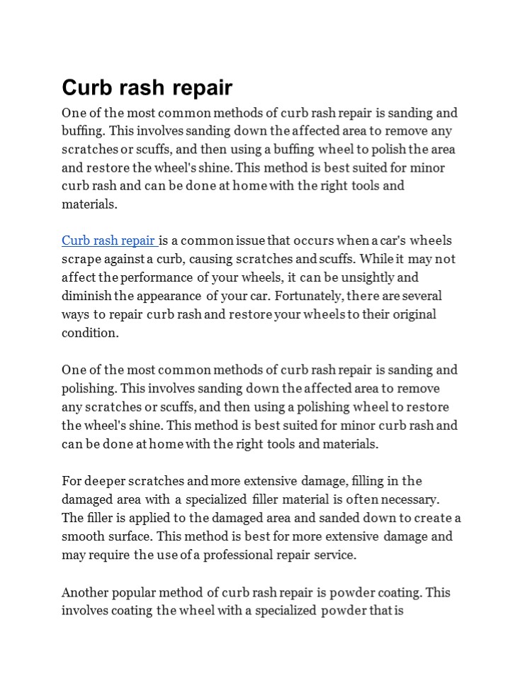 PPT – curb rash repair PowerPoint presentation | free to download - id ...
