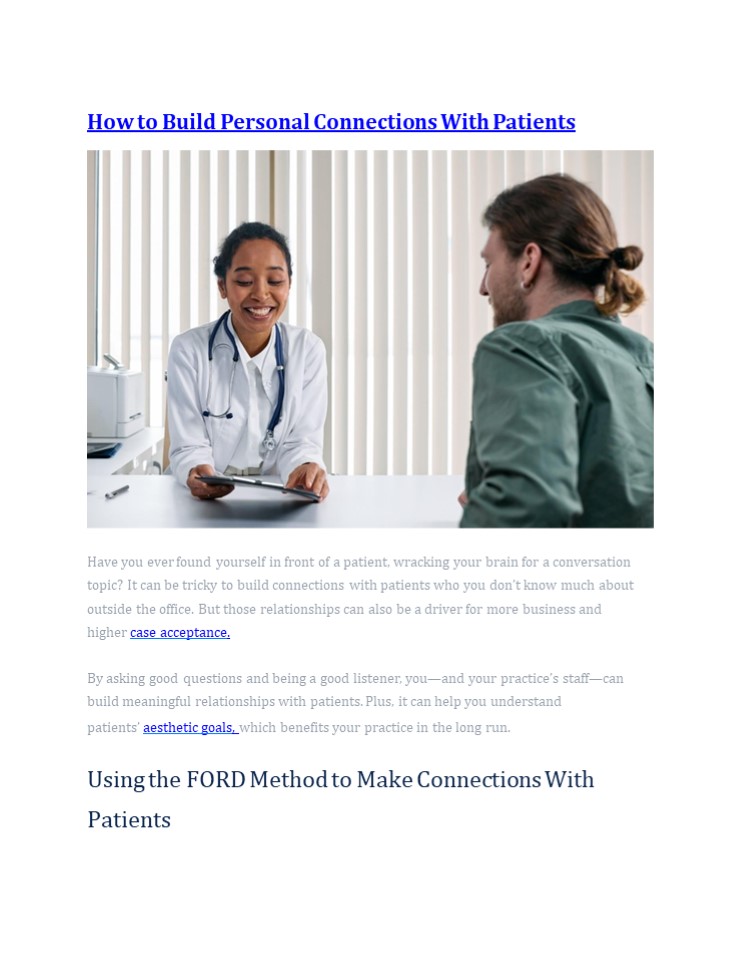 PPT – How to Build Personal Connections With Patients PowerPoint ...