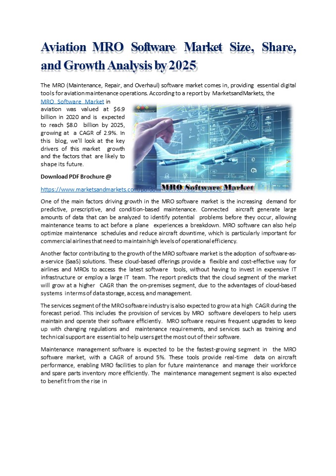 PPT – Aviation MRO Software Market: Size, Share, and Growth Analysis by ...