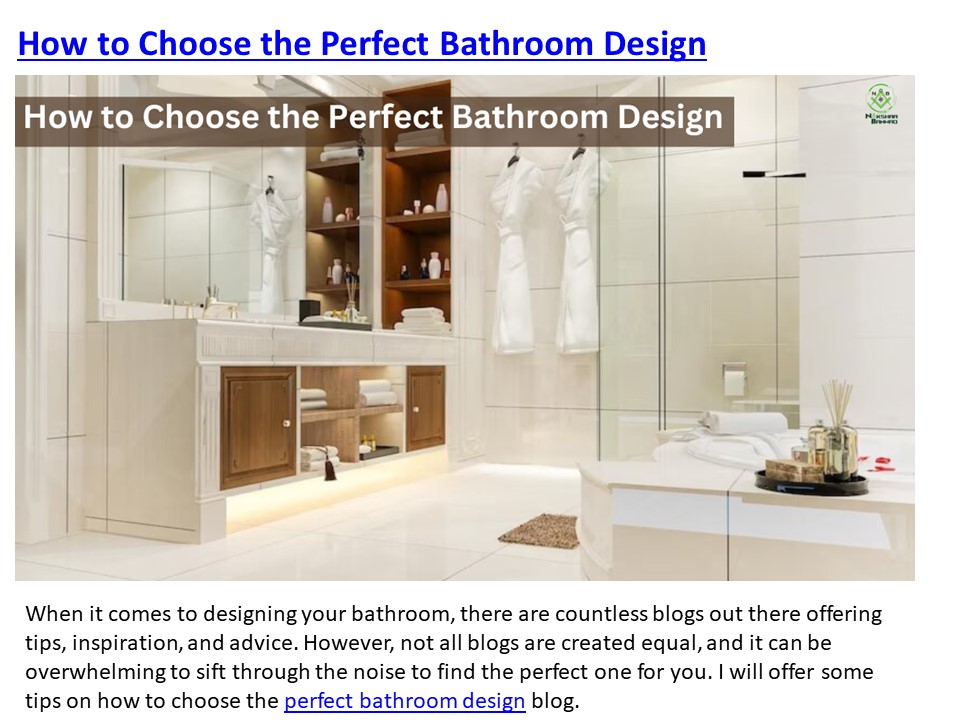 How to Choose the Perfect Bathroom Design presentation | free to download