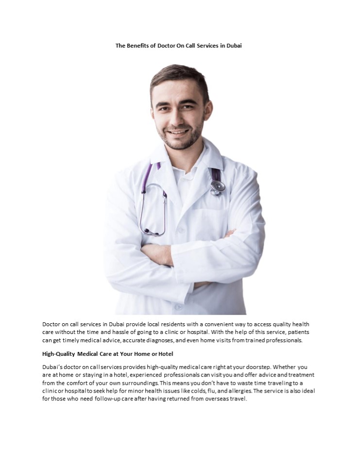 PPT – The Benefits of Doctor On Call Services in Dubai - Medilife ...