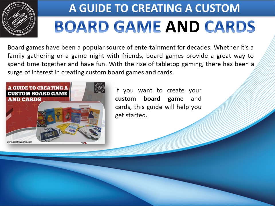 A GUIDE TO CREATING A CUSTOM BOARD GAME AND CARDS presentation | free ...