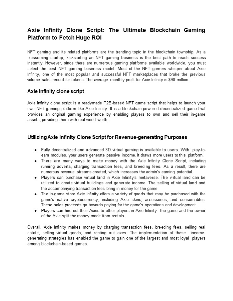 PPT – Building an Axie Infinity Clone Script: Everything You Need to ...