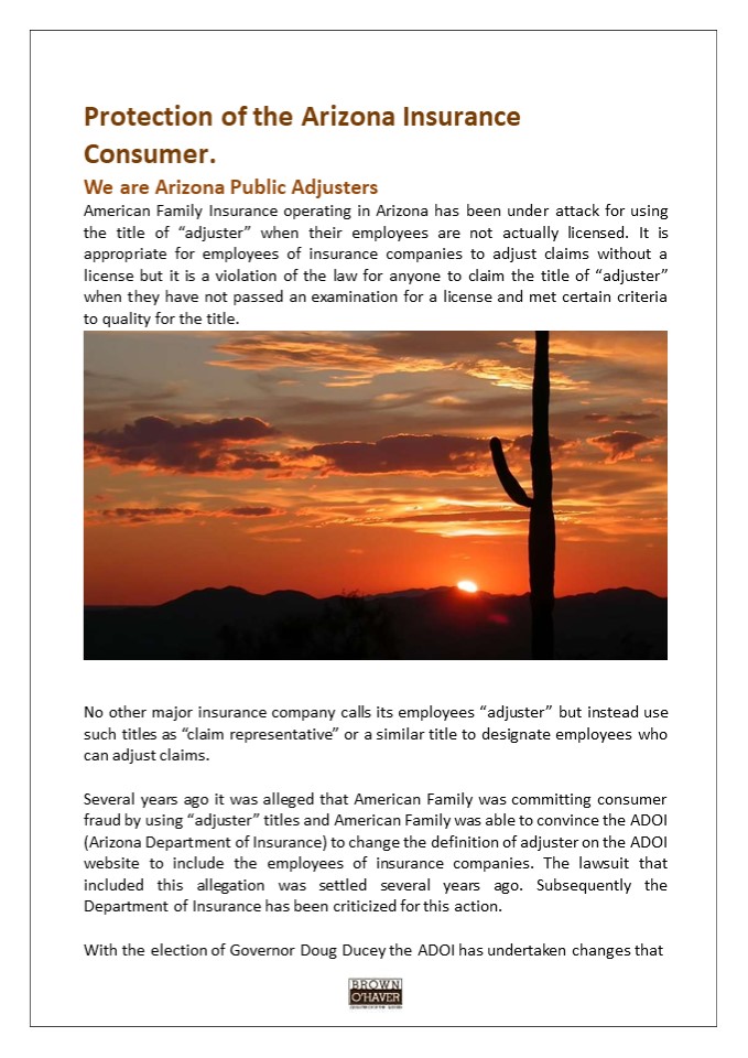 PPT – Protection of the Arizona Insurance Consumer. PowerPoint ...