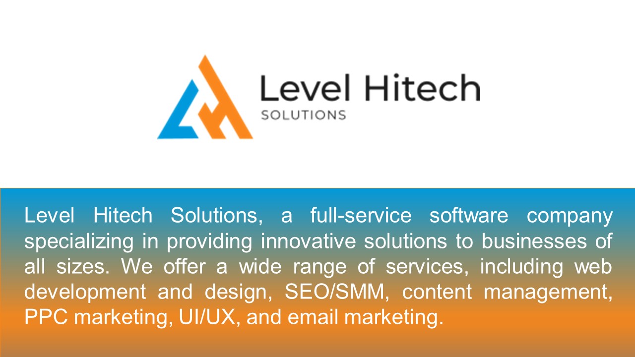 Professional Web Marketing Company - Level Hitech presentation | free to download