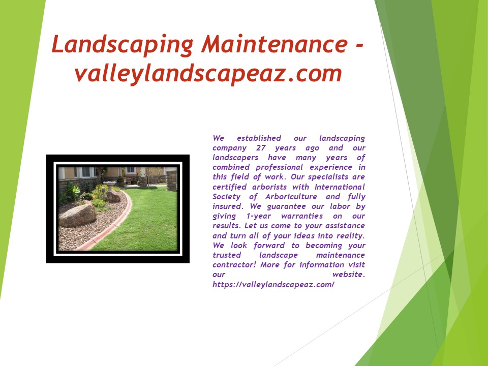 Landscaping Maintenance - valleylandscapeaz.com presentation | free to ...