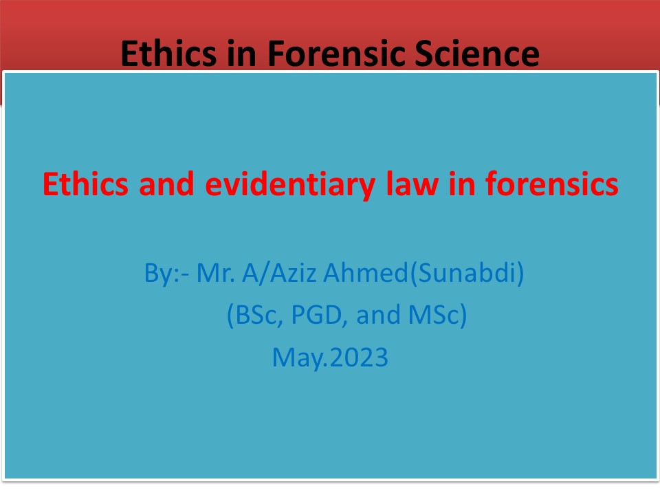 PPT – Ethics in Forensic PowerPoint presentation | free to download ...
