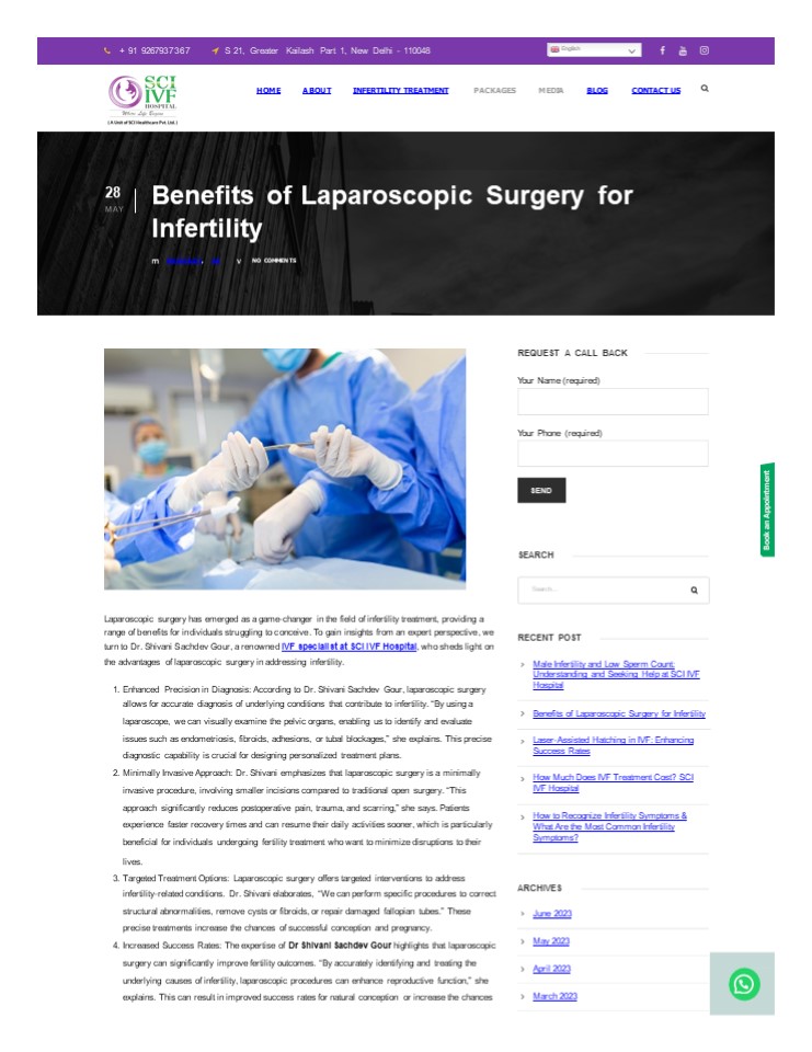 Benefits of Laparoscopic Surgery for Infertility presentation | free to ...