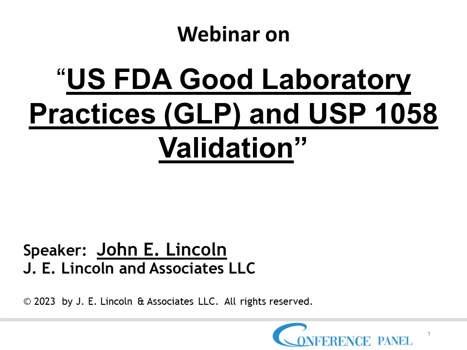 Good Laboratory Practices (GLP) and USP 1058 Validation presentation ...