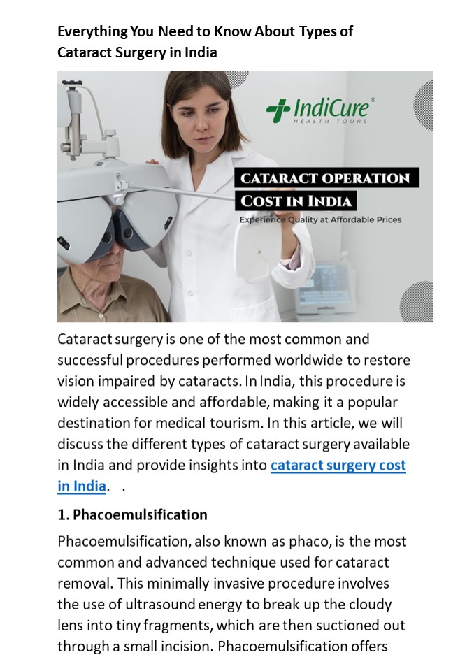 PPT – Everything You Need to Know About Types of Cataract Surgery in ...