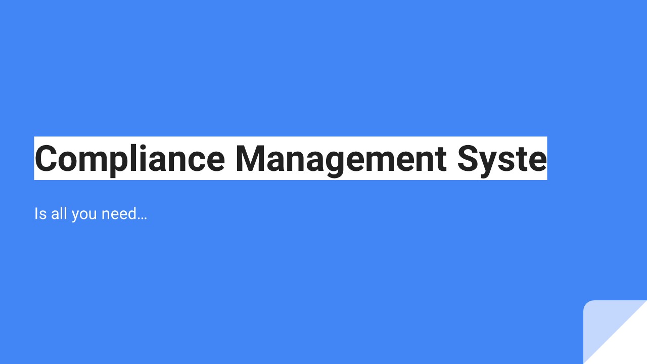 PPT – Compliance Management System and softwares PowerPoint ...