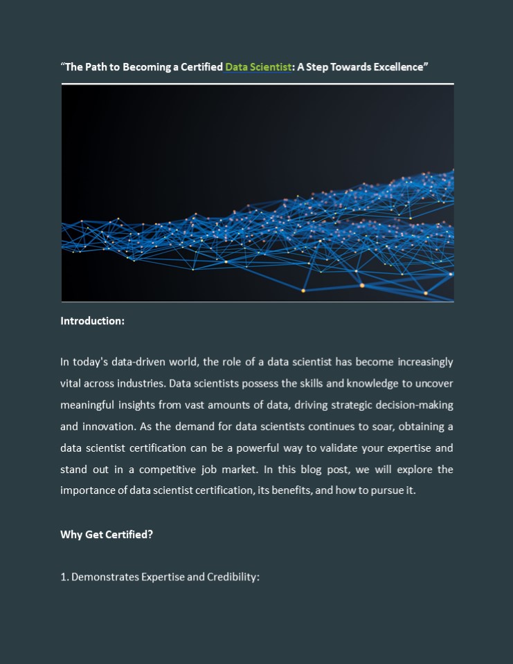 PPT – “The Path to Becoming a Certified Data Scientist: A Step Towards ...